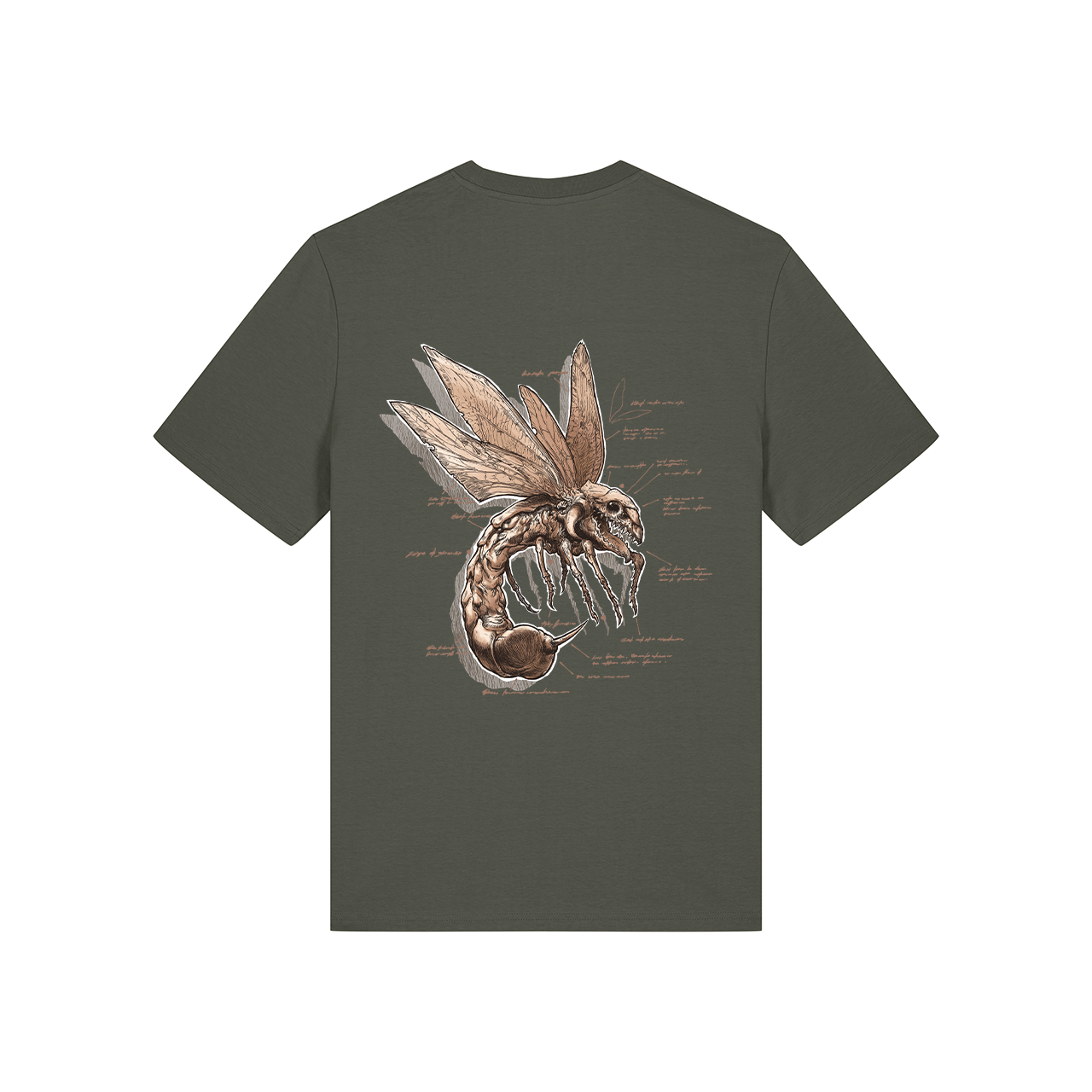 Gothic T-Shirt "Bloodfly Khaki" | XXL | 9120131602605